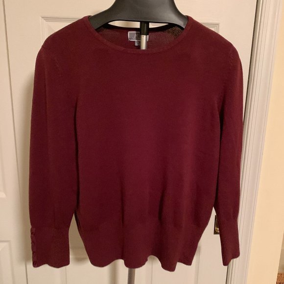 JM Collection | Sweaters | Jm Collection Burgundy Sweater | Poshmark